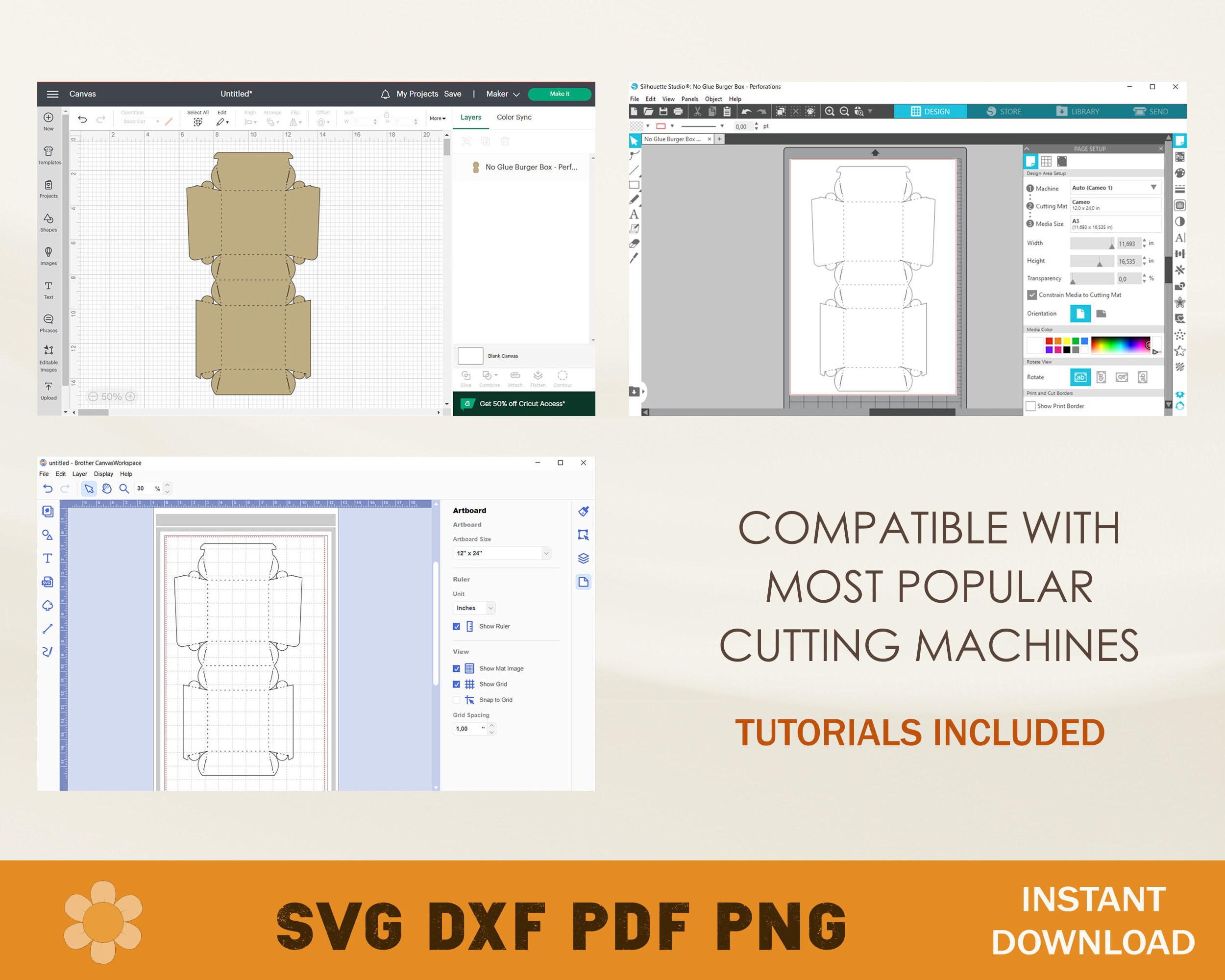 Burger Box SVG Template Cheeseburger Box Template Cricut Cut - Etsy UK