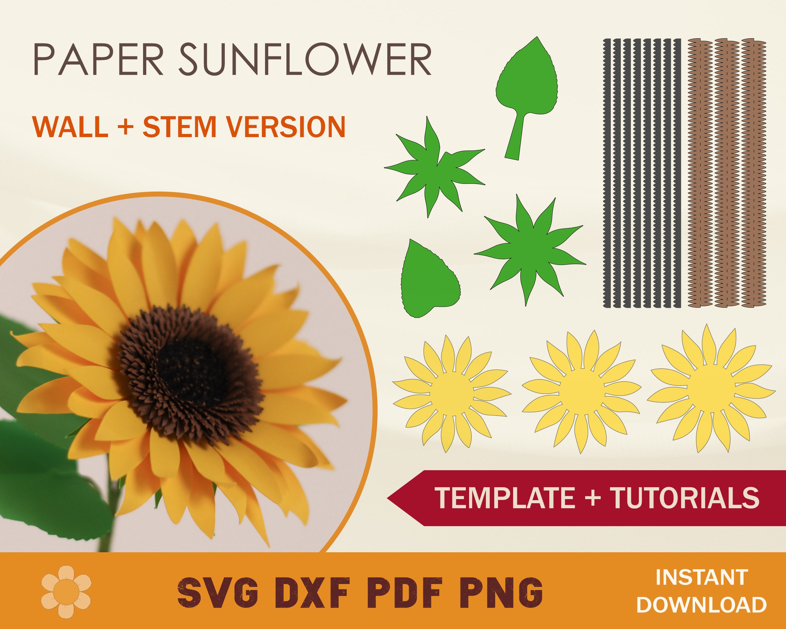 Sunflower Stem Template