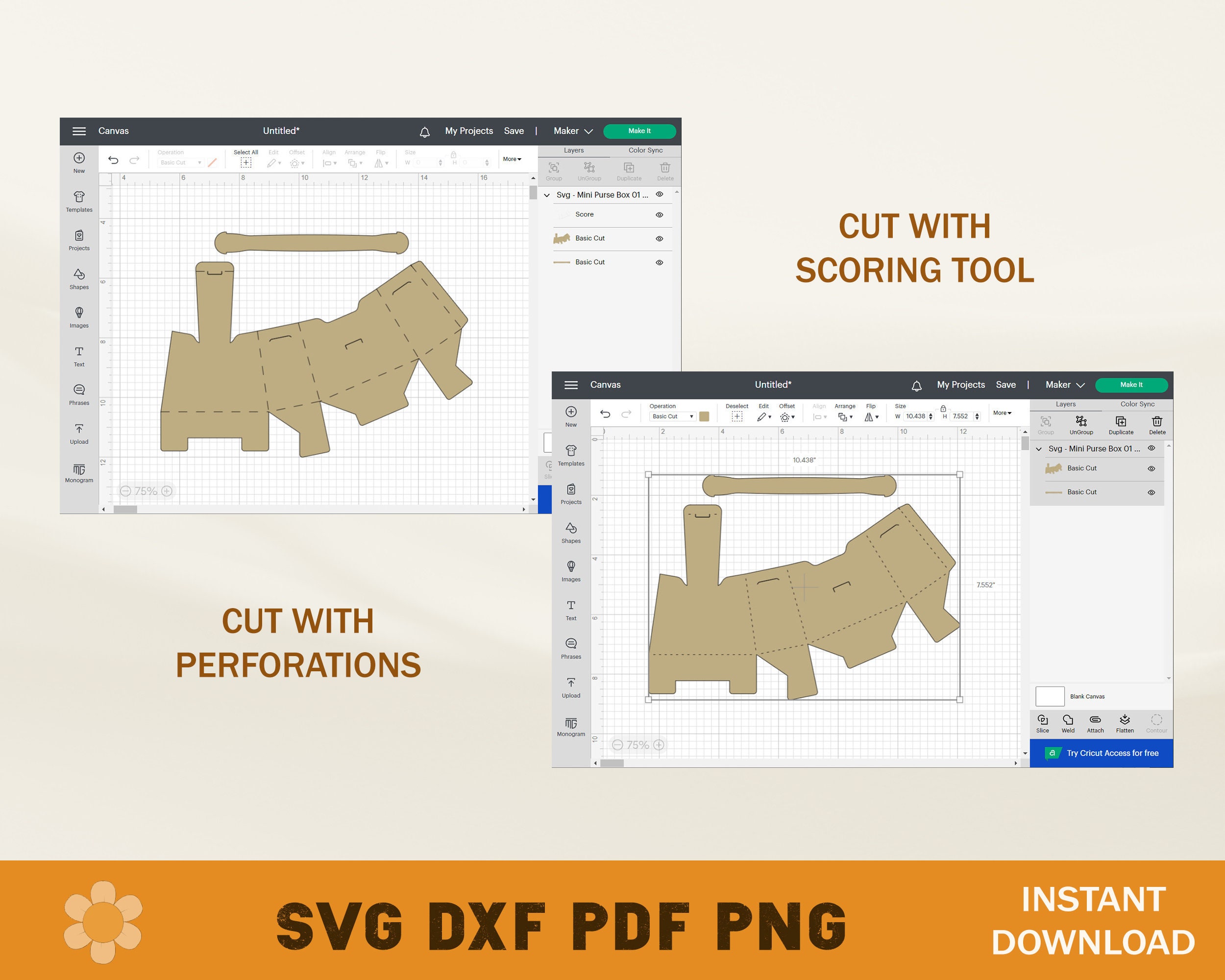 Mini Purse Box SVG Template Purse Template Favor Box SVG - Etsy