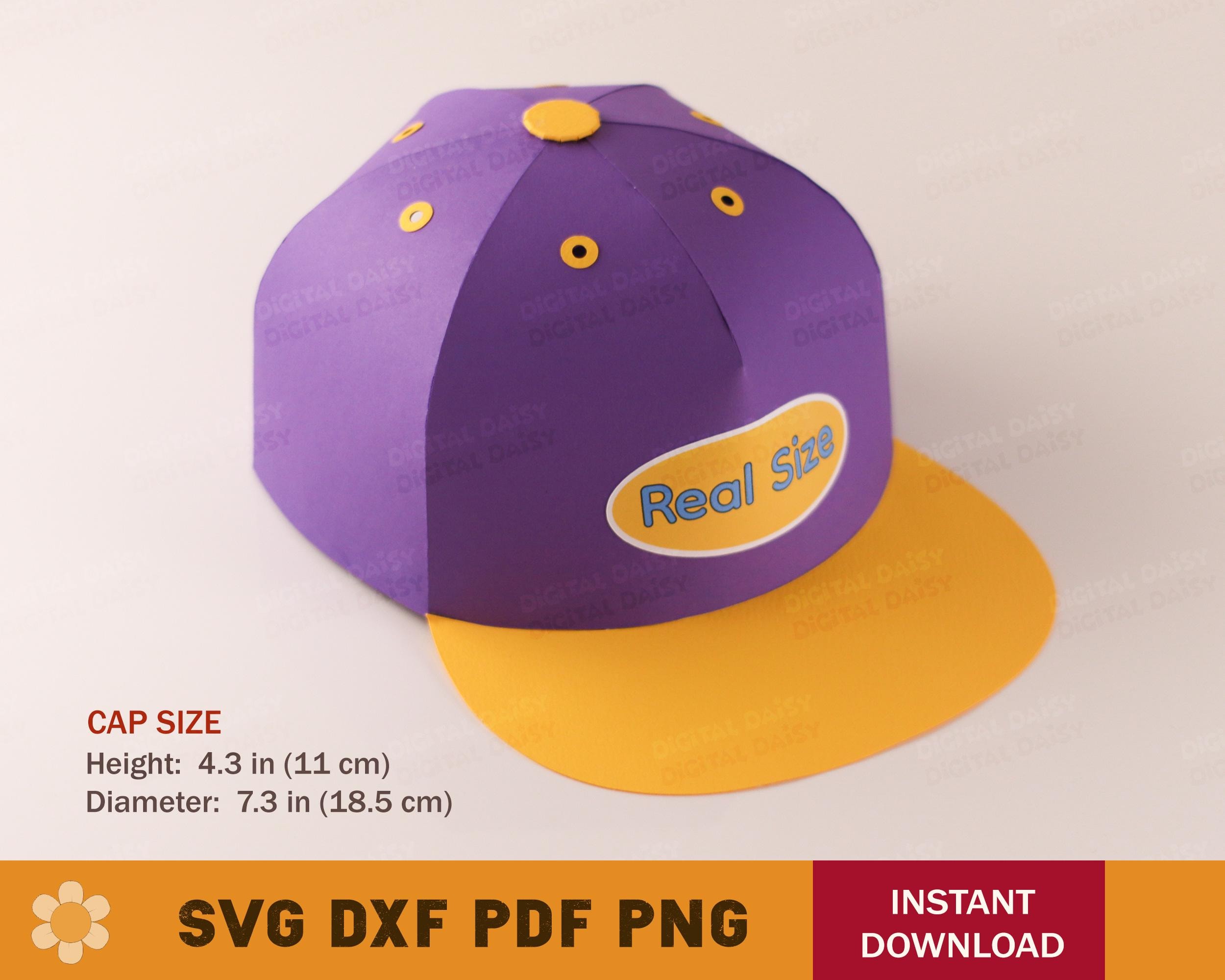 Baseball Cap SVG Template: Paper Hat, Cricut & Silhouette Cut Files - Etsy