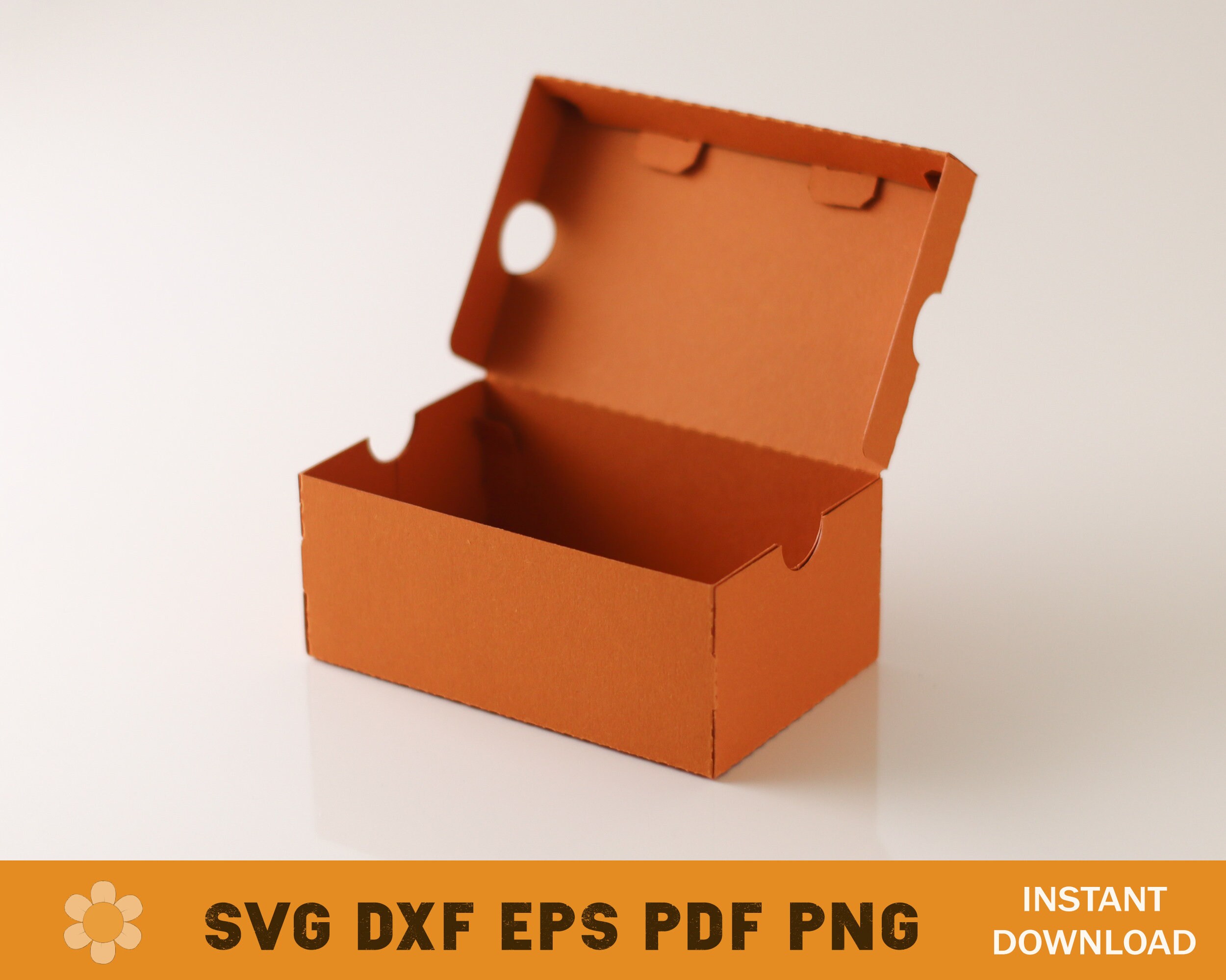 Small Shoe Box SVG Template: No Glue Sneaker Box, Cricut & Silhouette ...