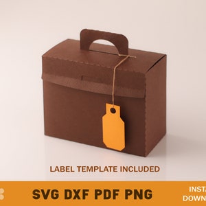 Suitcase Box Template, Briefcase Box Template, Suitcase Box SVG, Favor ...