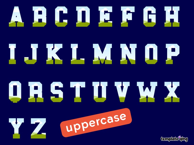 BOLD College Font Custom Canva Frames | Letter Frames | Alphabet ...