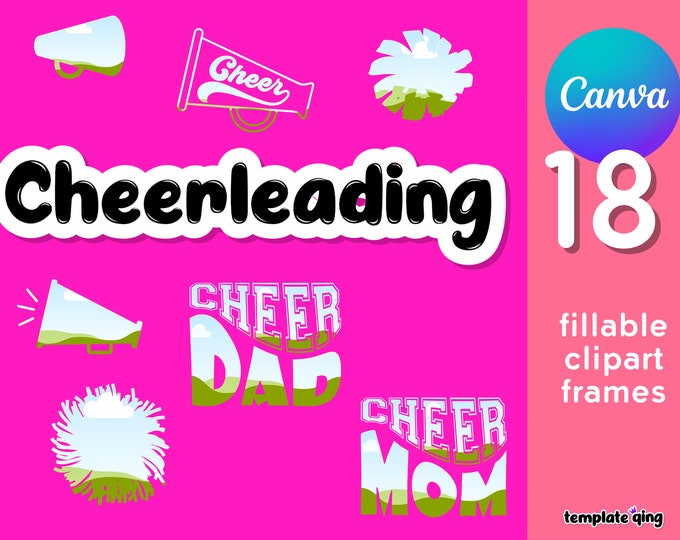 Cheerleader Design File, Cheer T Shirt Design, Editable in Canva, T ...