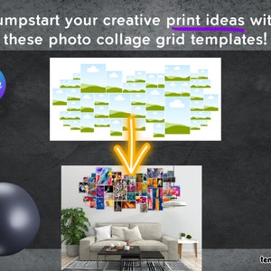 30 Canva Photo Grid Templates PACK 2 | Photo Collage Template Pack or ...