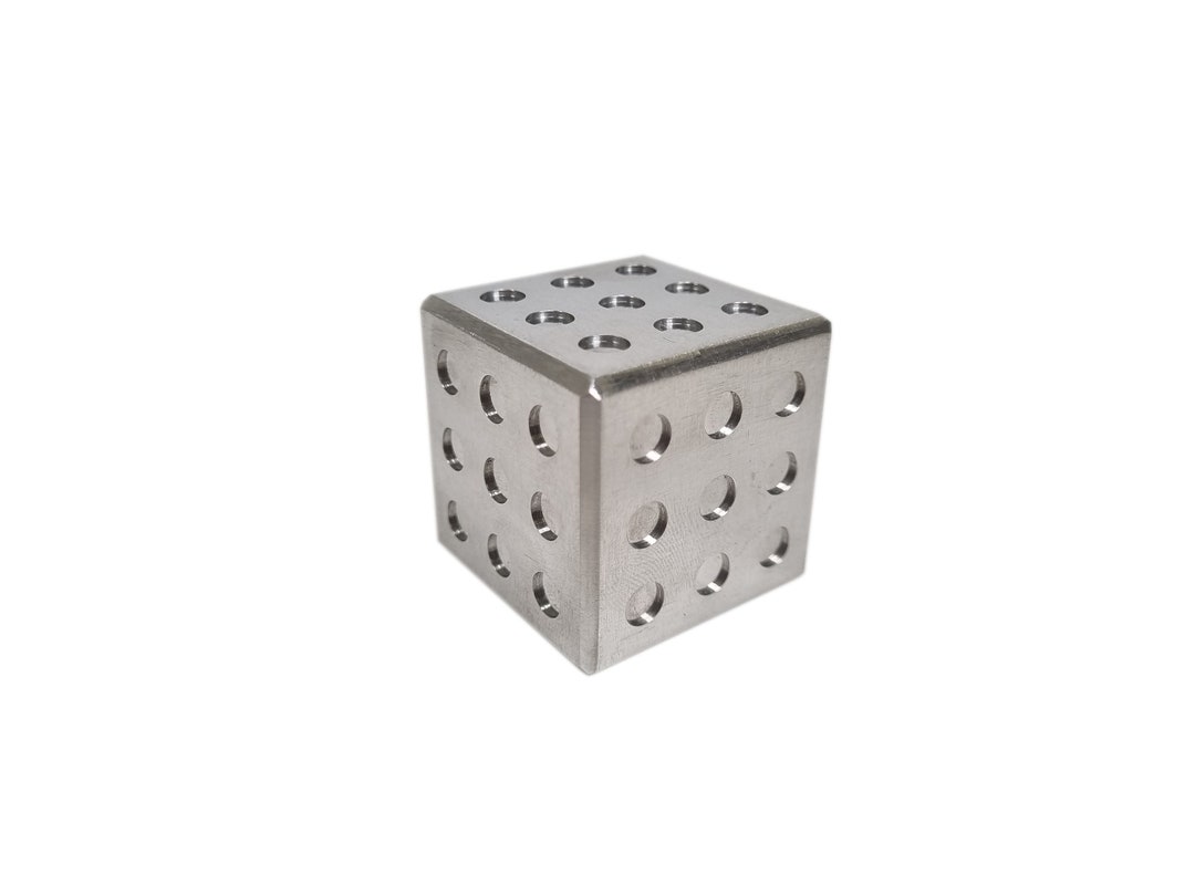 CNC Machined Aluminium Dice Paperweight: Lucky Office Gift - Etsy