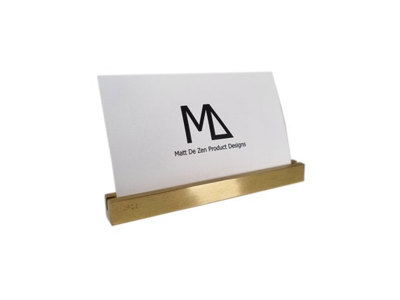 Metal Card Holder Brass Card Holder Card Holder Name Holder Polished Brass Desk Accessory Business Card Holder Brass Accessories Etsy UK