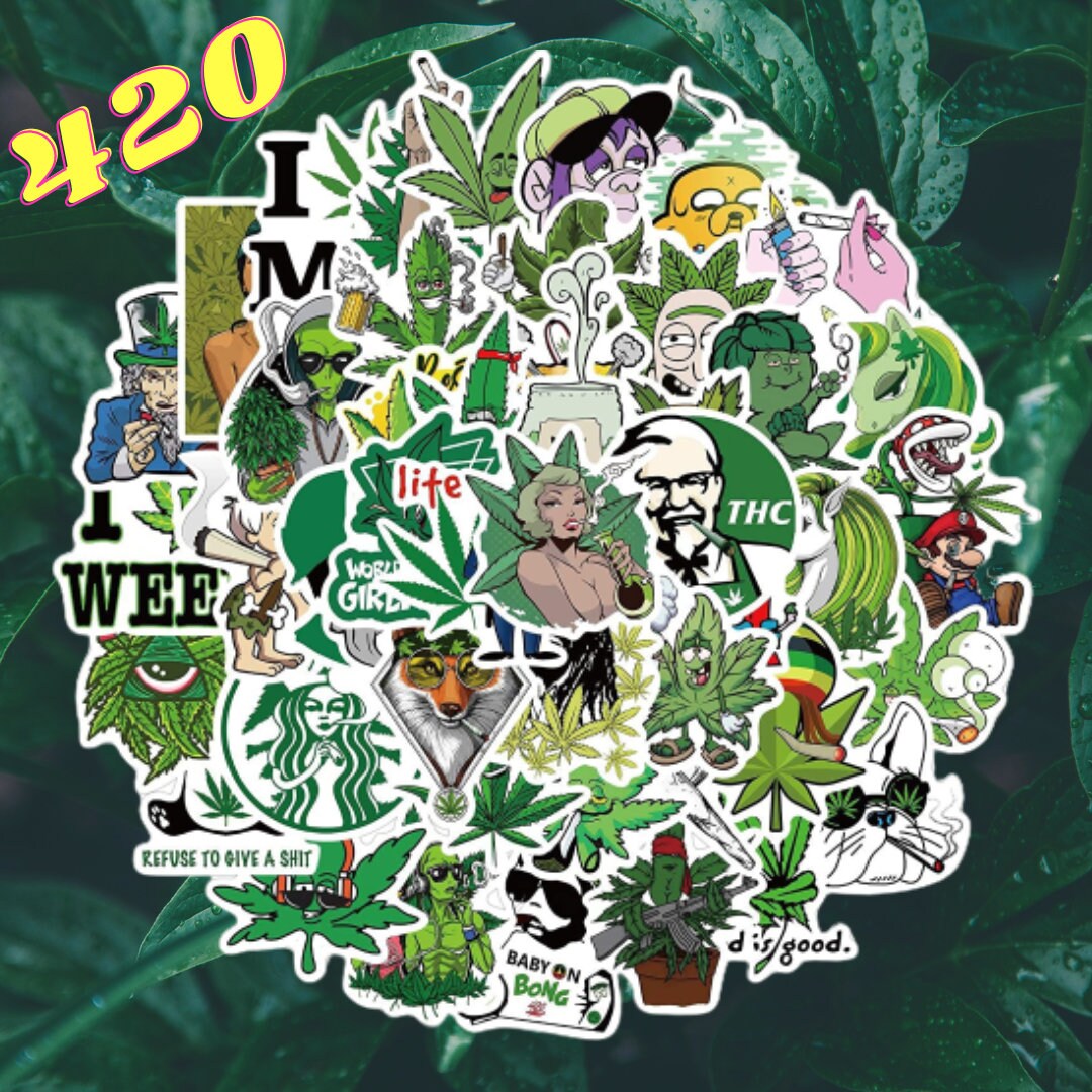 420 Weed Stickers Decals Stickerbomb - Etsy