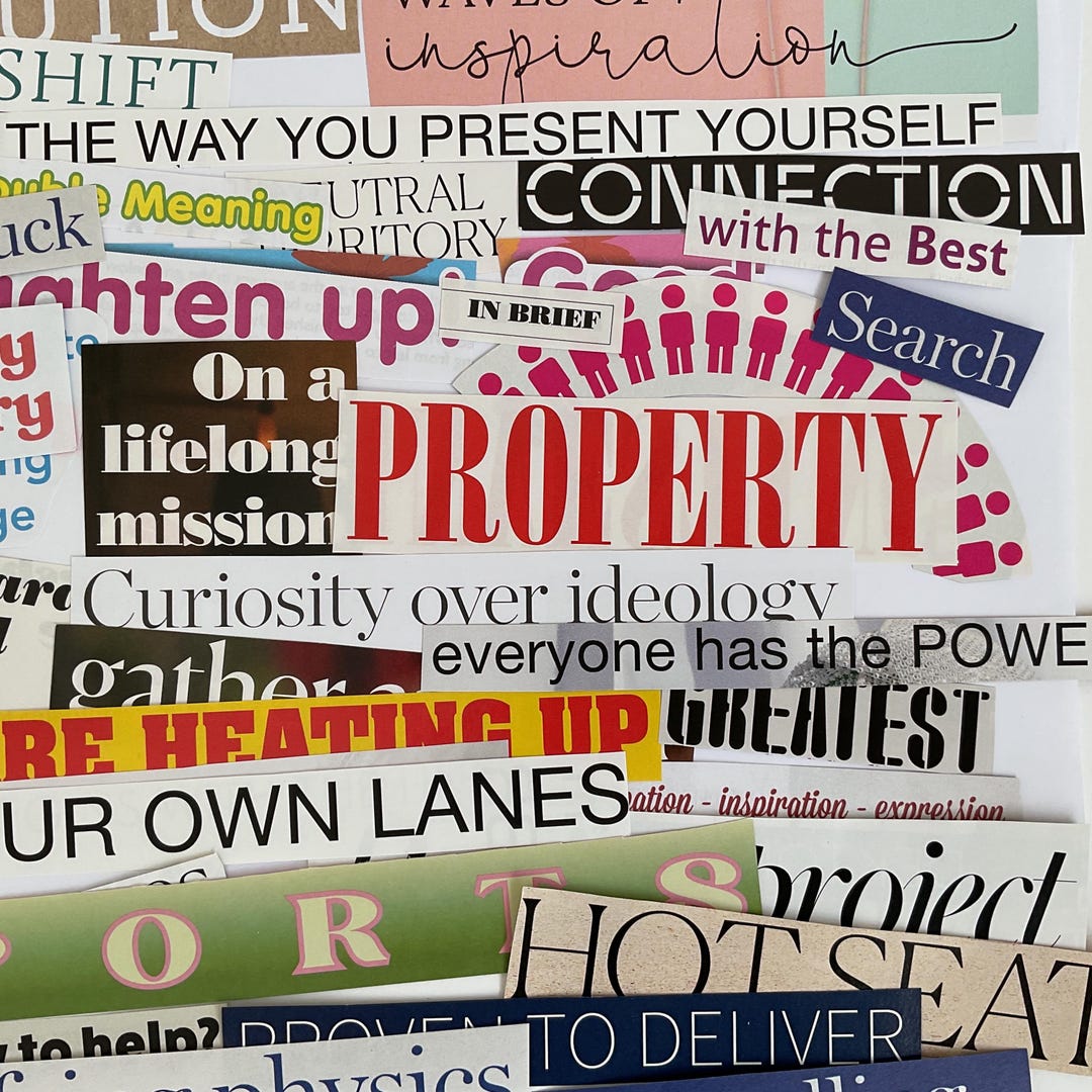 100+ Cut Out Magazine Words and Phrases for Work or Team Building ...
