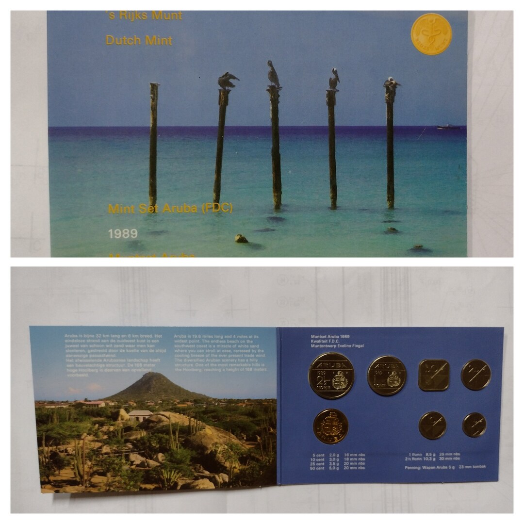 Aruba 1989 Official Fleur De Coin (FDC) Mint Uncirculated Set the ...