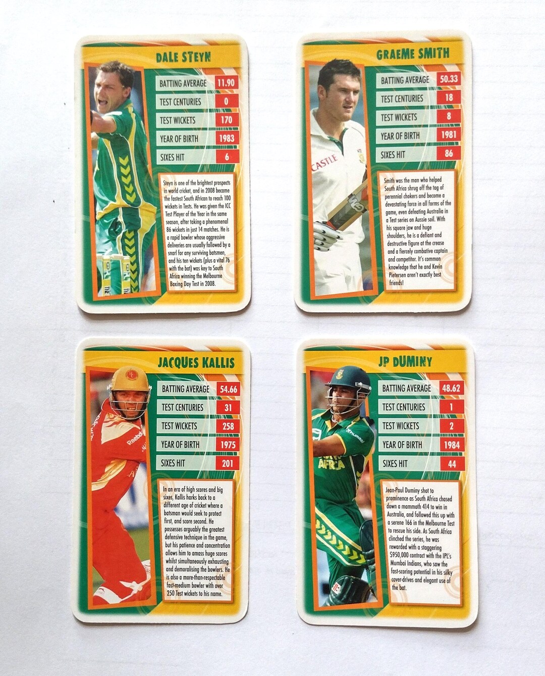Single Cricket Trading Collectible Cards 2009 Top Trumps South African ...