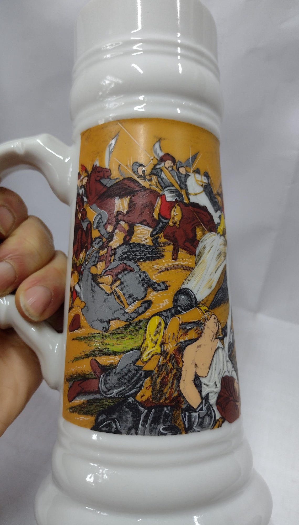 Ceramic Beer Mug Germany, Scenes From the Battle of 1632. German Beer ...