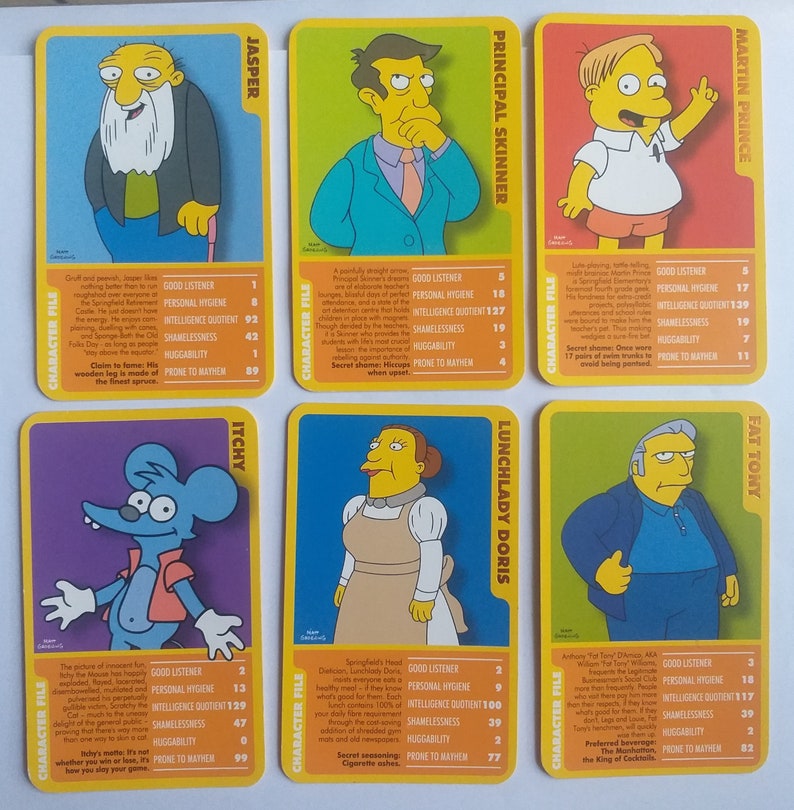 The Simpsons Classic Collection Vol 1 2005 Top Trumps Specials Moves ...
