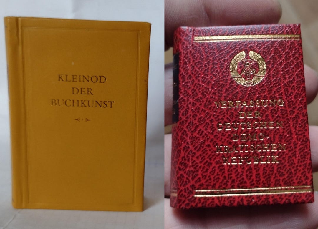 GDR East German Mini Book Kleinod Der Buchkunst, Dr Erhard Walter ...
