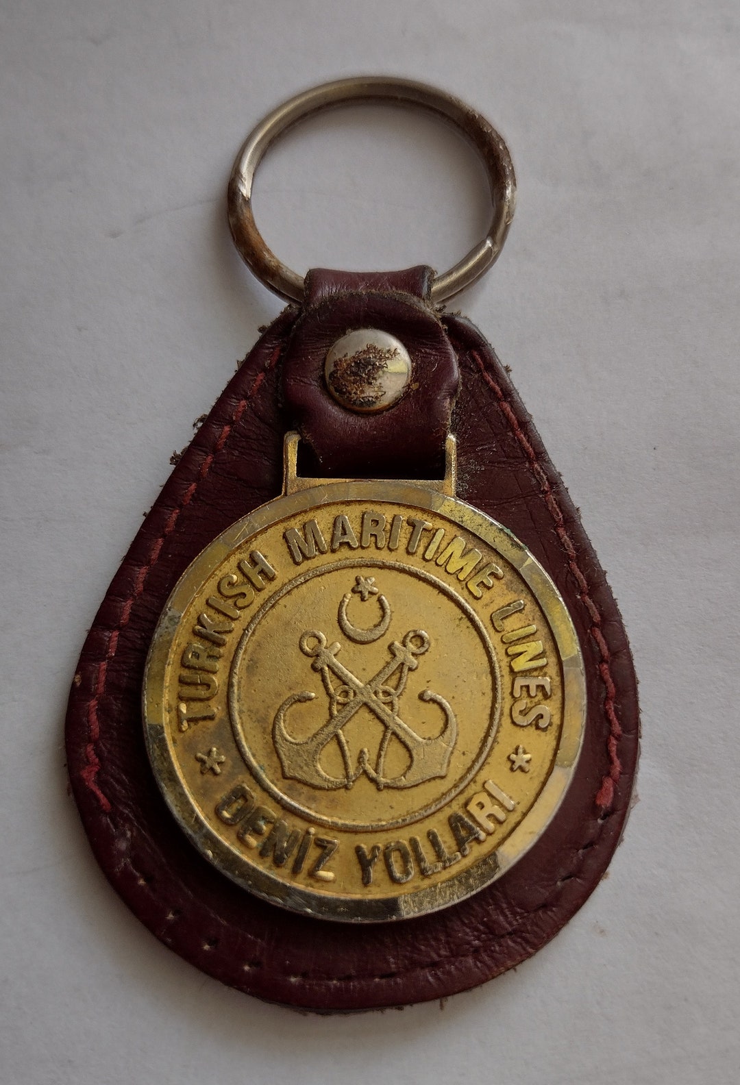 Turkish Leather Keychain With Metal Medallion With an Inscription ...