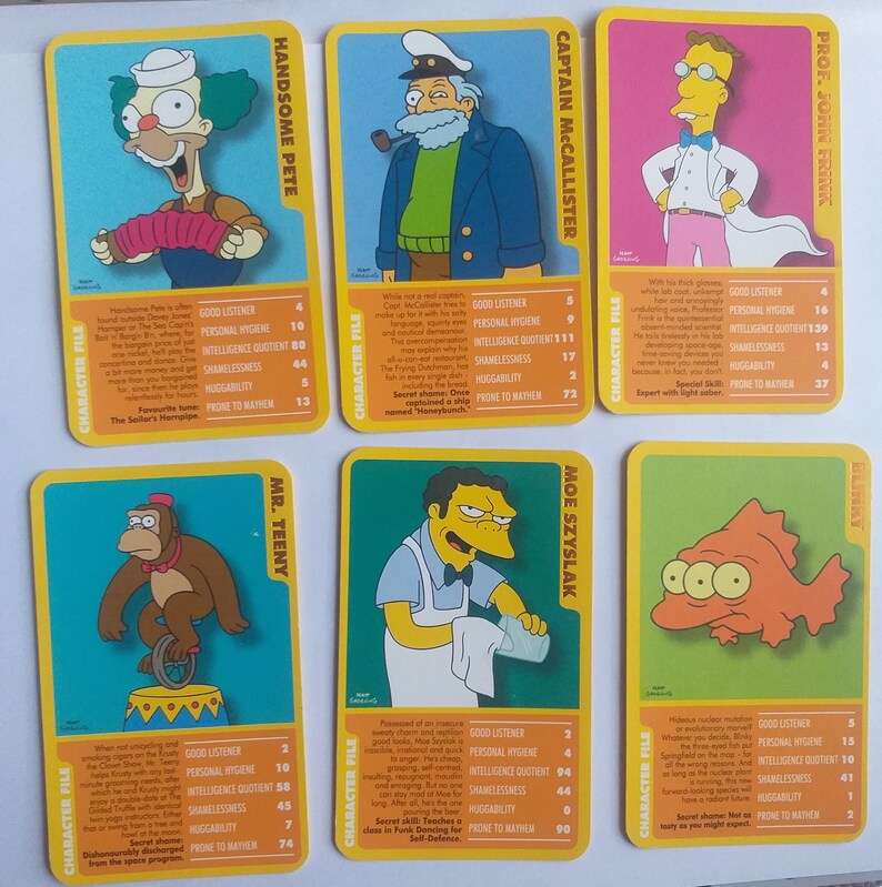 The Simpsons Classic Collection Vol 1 2005 Top Trumps Specials Moves ...