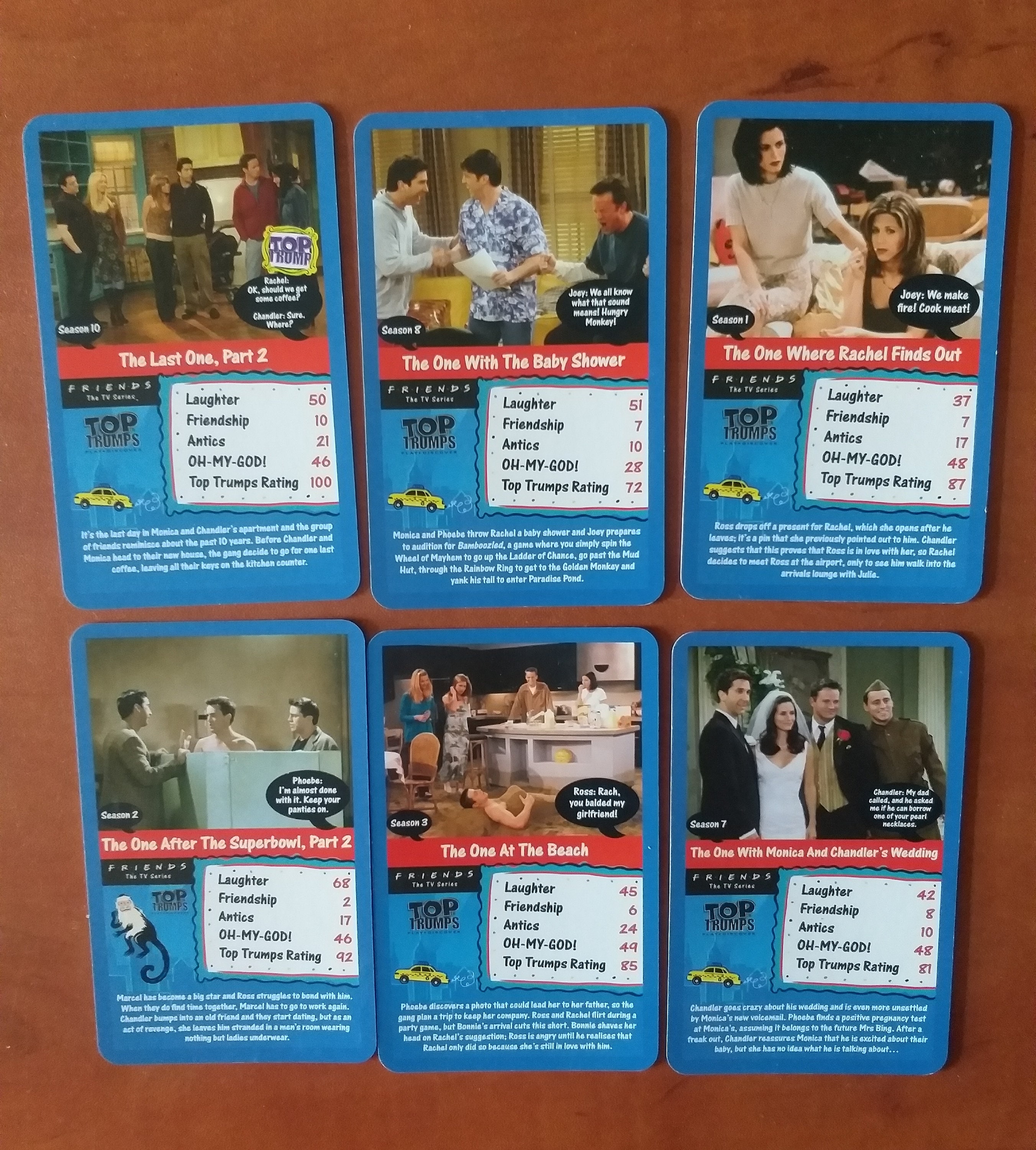 Friends. Top Trumps 30 Top Moments. the TV Series 2018. Moves Cards Set ...