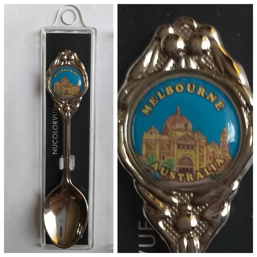 Melbourne Australia Souvenir Vintage Collectible Silver Plated Spoon ...