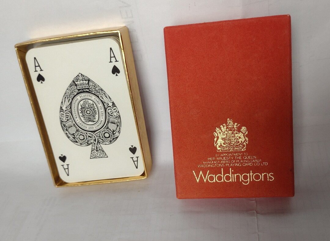 Waddingtons Deck of Playing Cards in Velvet Box. 52 Pcs. for Collectors ...