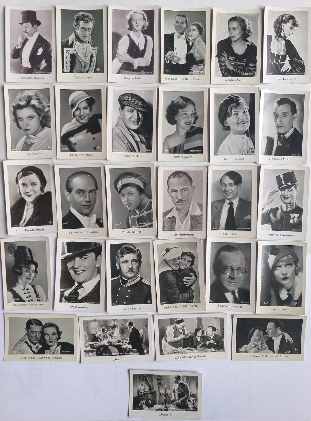 Set of 29 Josetti Filmbilder Juno Vera German Cigarette Cards From the ...