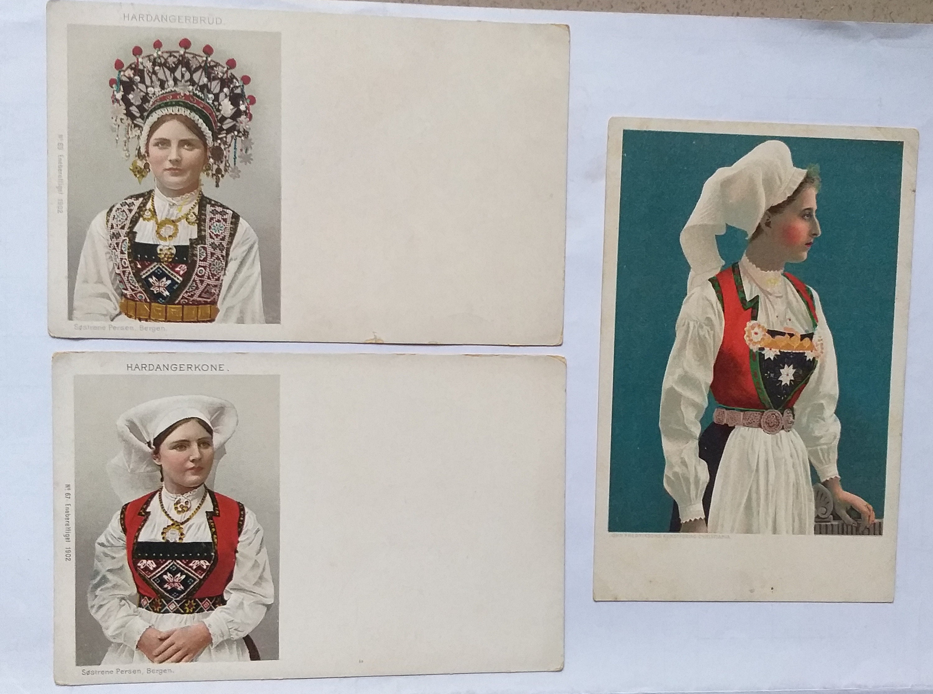 Set of 3 Norwegian Vintage Collectible Postcards Brevkort. Princess ...