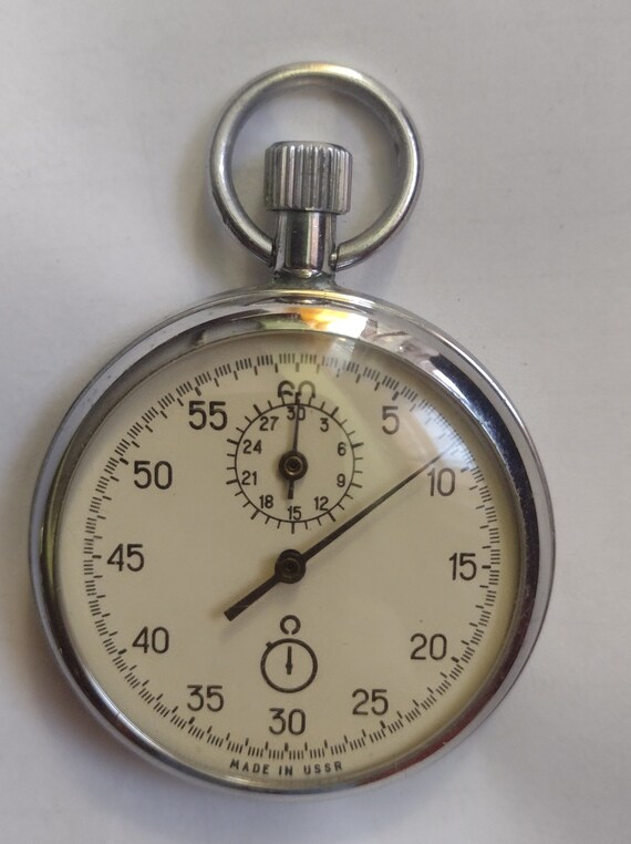 Vintage mechanical stopwatch Agat 1980's in original… - Gem