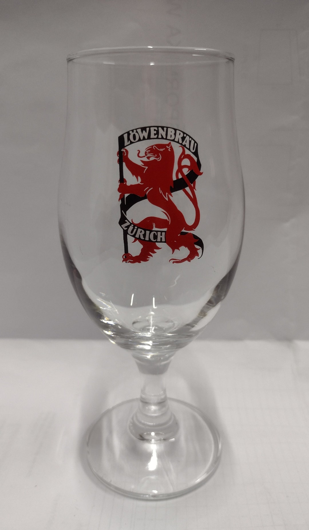 Lowenbrau Zurich 0.2l Beer Tulip Glass, Collectible Swiss German Beer ...