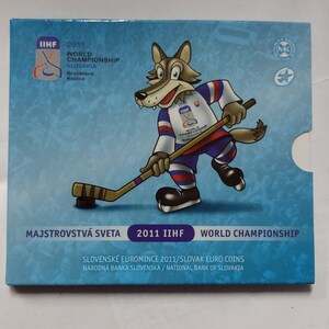 Slovakia 2011 Set 8 Euro Coins Medal. the Official Blister ice Hockey ...