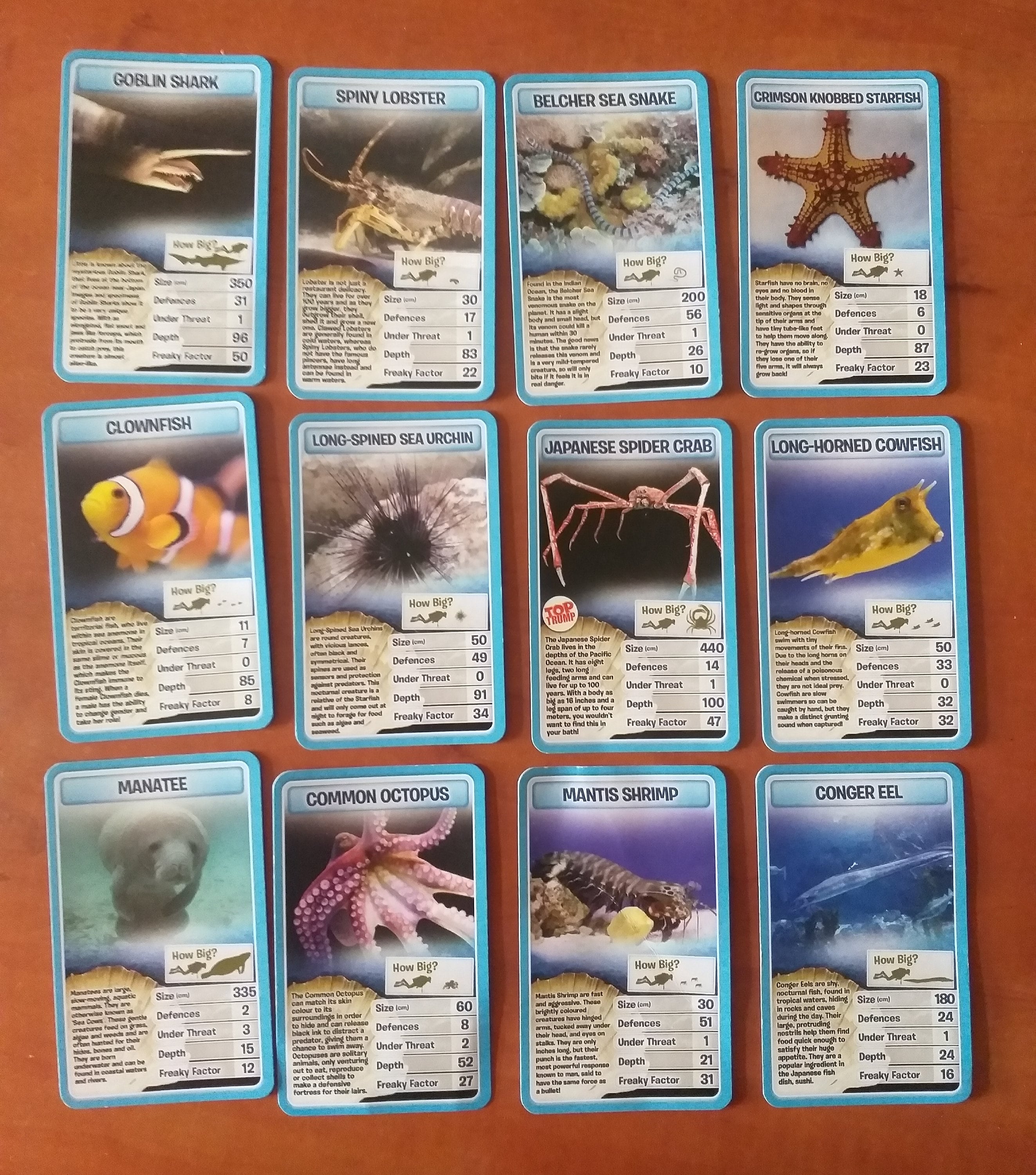 Set 3 Top Trumps Card Game, Predators, Creatures of the Deep ...