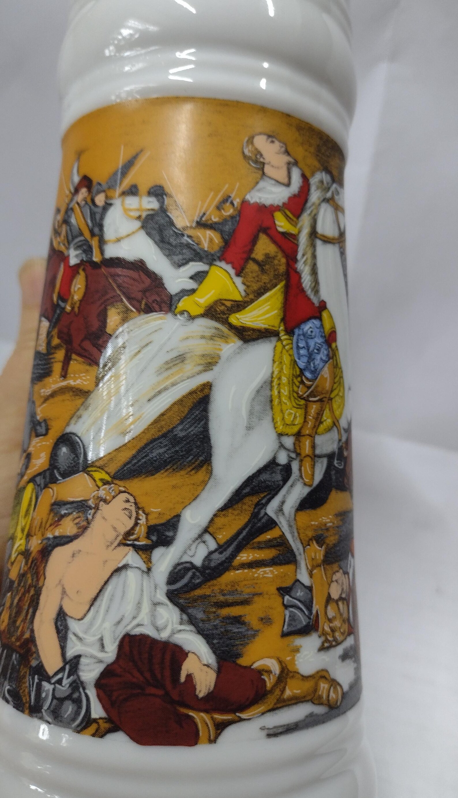 Ceramic Beer Mug Germany, Scenes From the Battle of 1632. German Beer ...