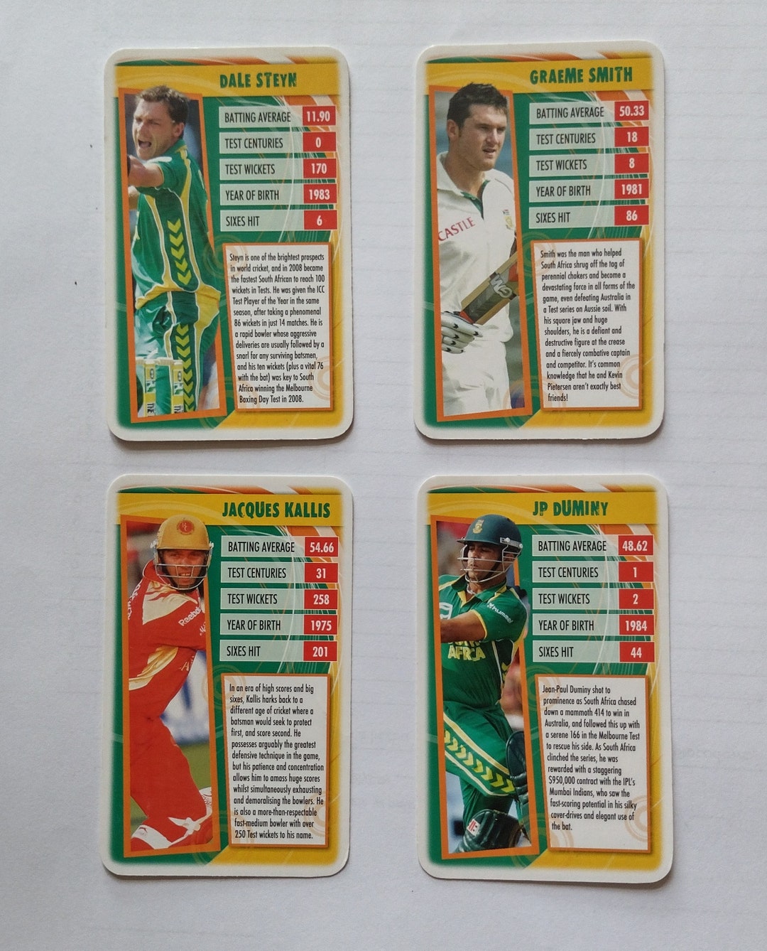 Single Cricket Trading Collectible Cards 2009 Top Trumps South African ...