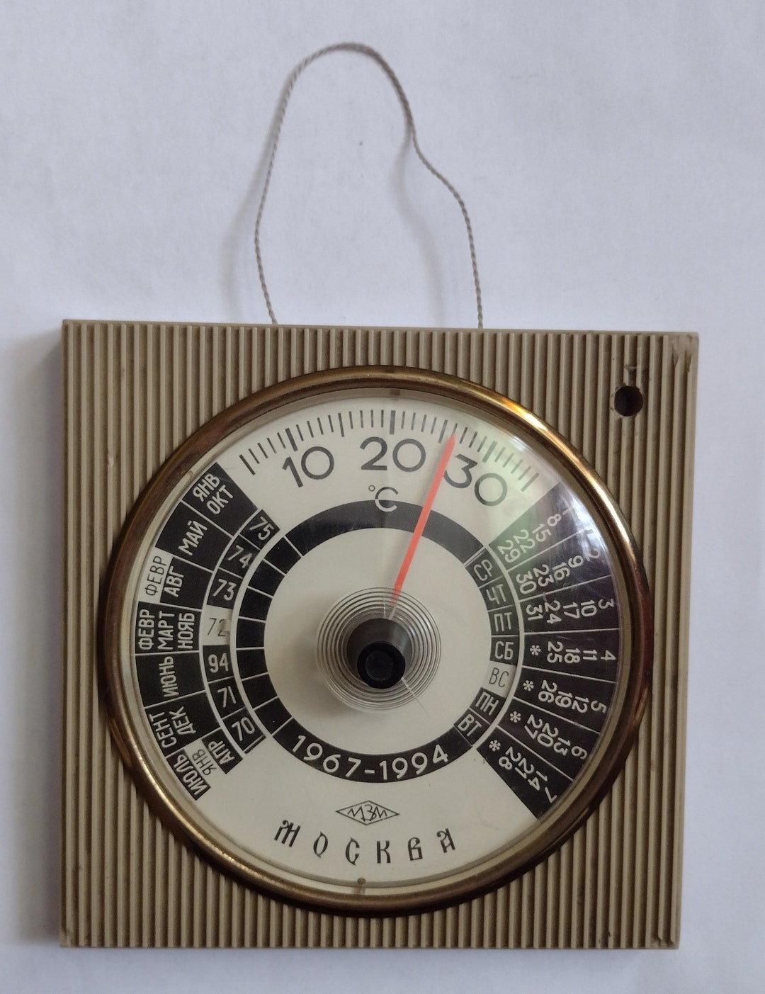 Vintage Thermometer, Calendar Moscow USSR Soviet Union. - Etsy