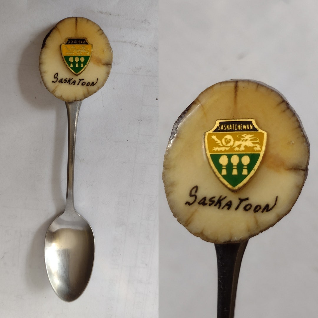 Saska Toon, Coat of Arms Saskatchewan, Varnished Wood Souvenir ...