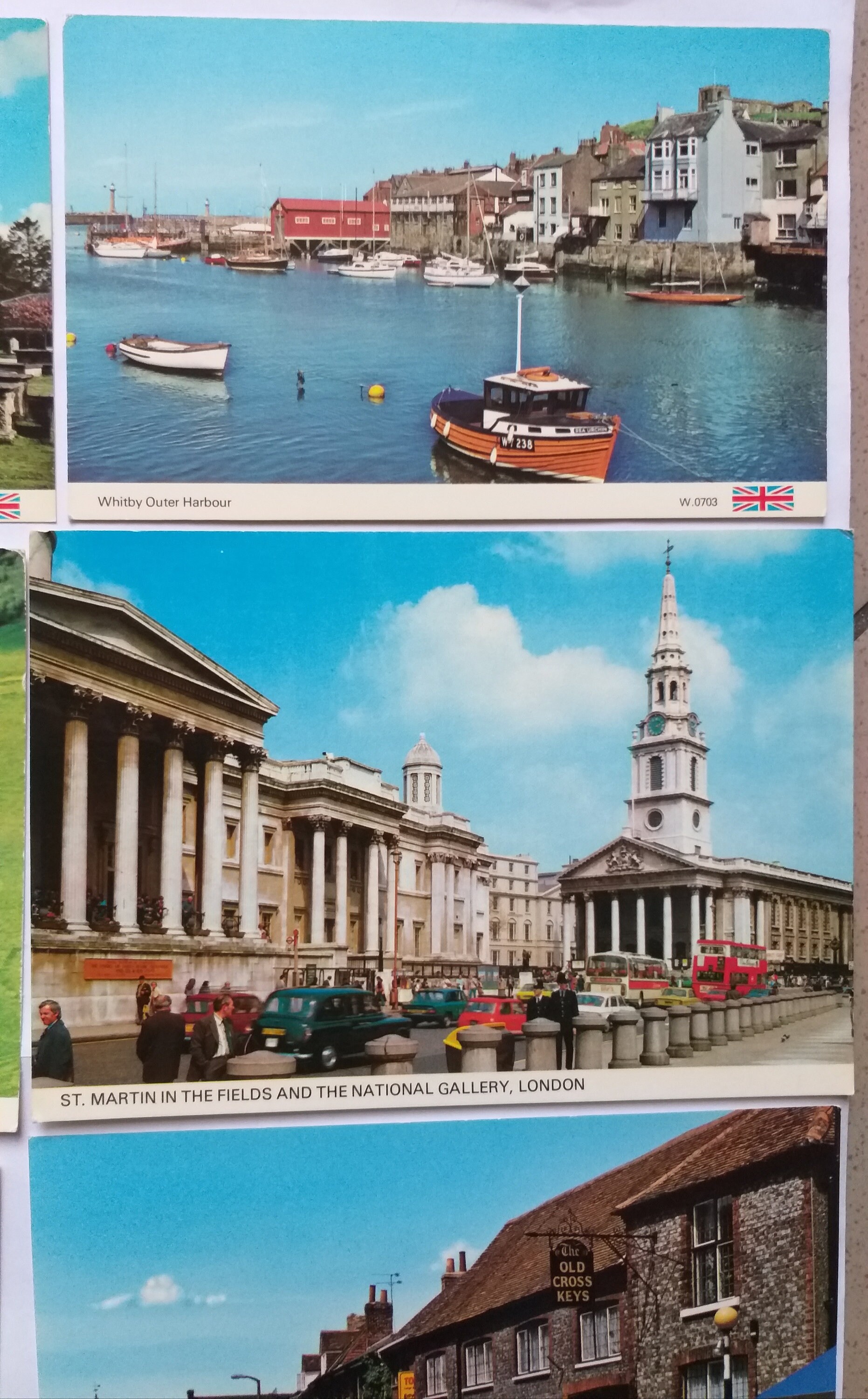 A Set of 11 Vintage British Postcards unused Featuring View of Cities ...