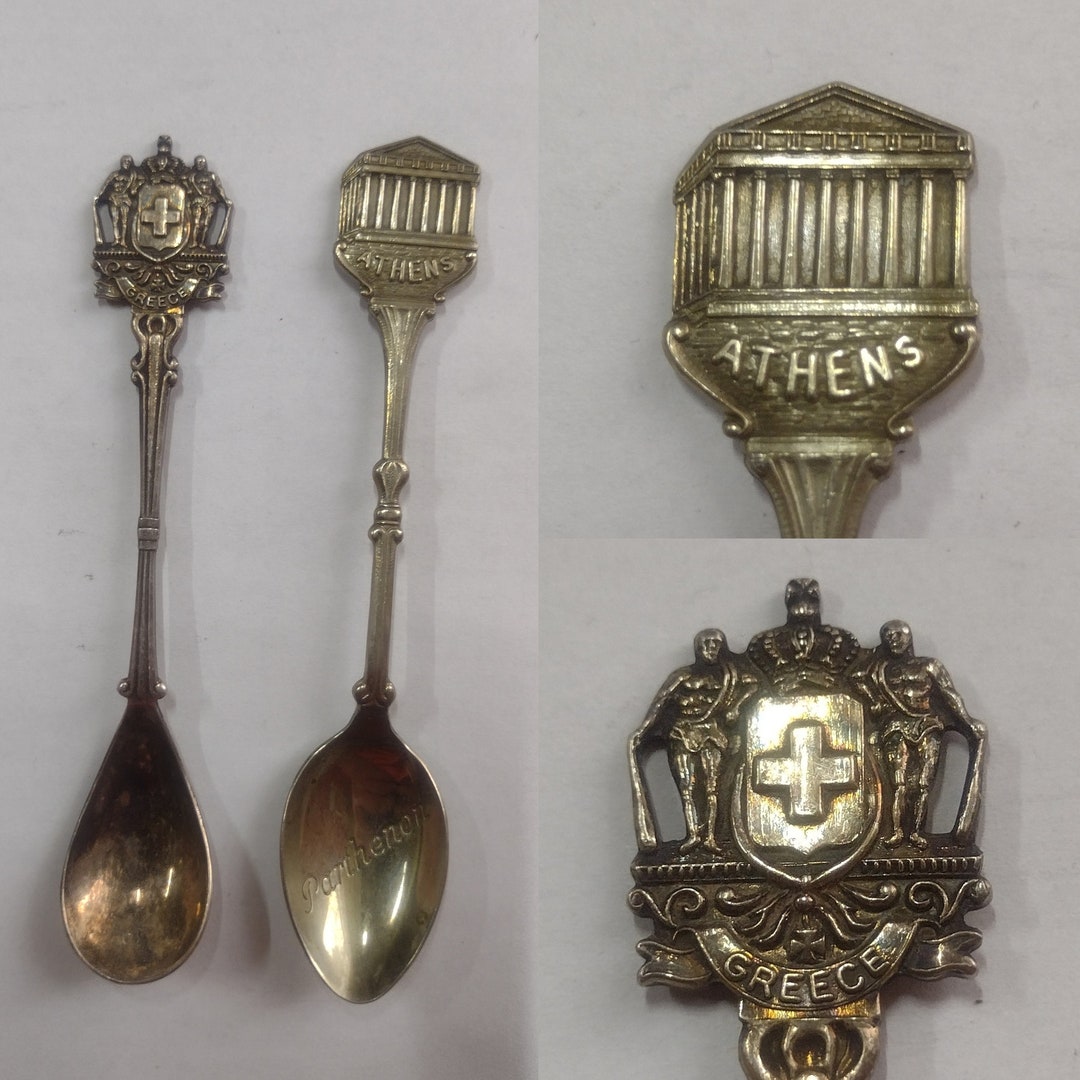 Athens Parthenon Greece Souvenir Vintage Collectors EPNS Spoon. Gift ...