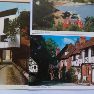 A Set of 8 Vintage British Postcards (unused) Featuring Landscape, View ...