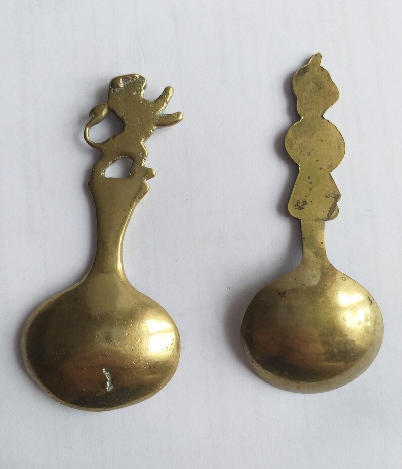 Nabob, Lion Indian Vintage Collectors Brass Spoons. Gift From India ...