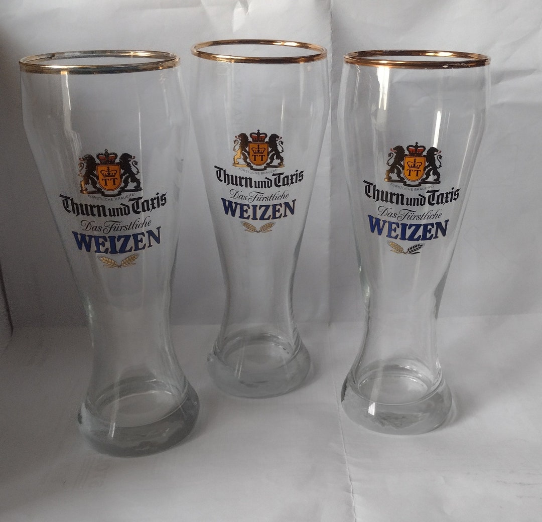 Thurn Und Taris Das Furstliche Weizen Tall German Beer Glass With Gold ...
