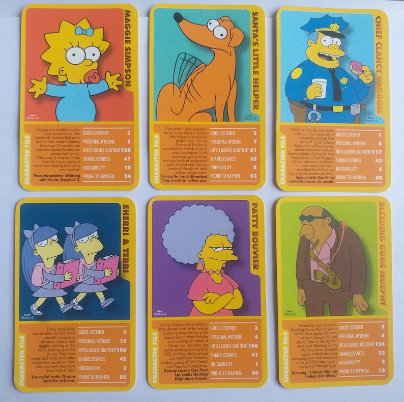 The Simpsons Classic Collection Vol 1 2005 Top Trumps Specials Moves ...