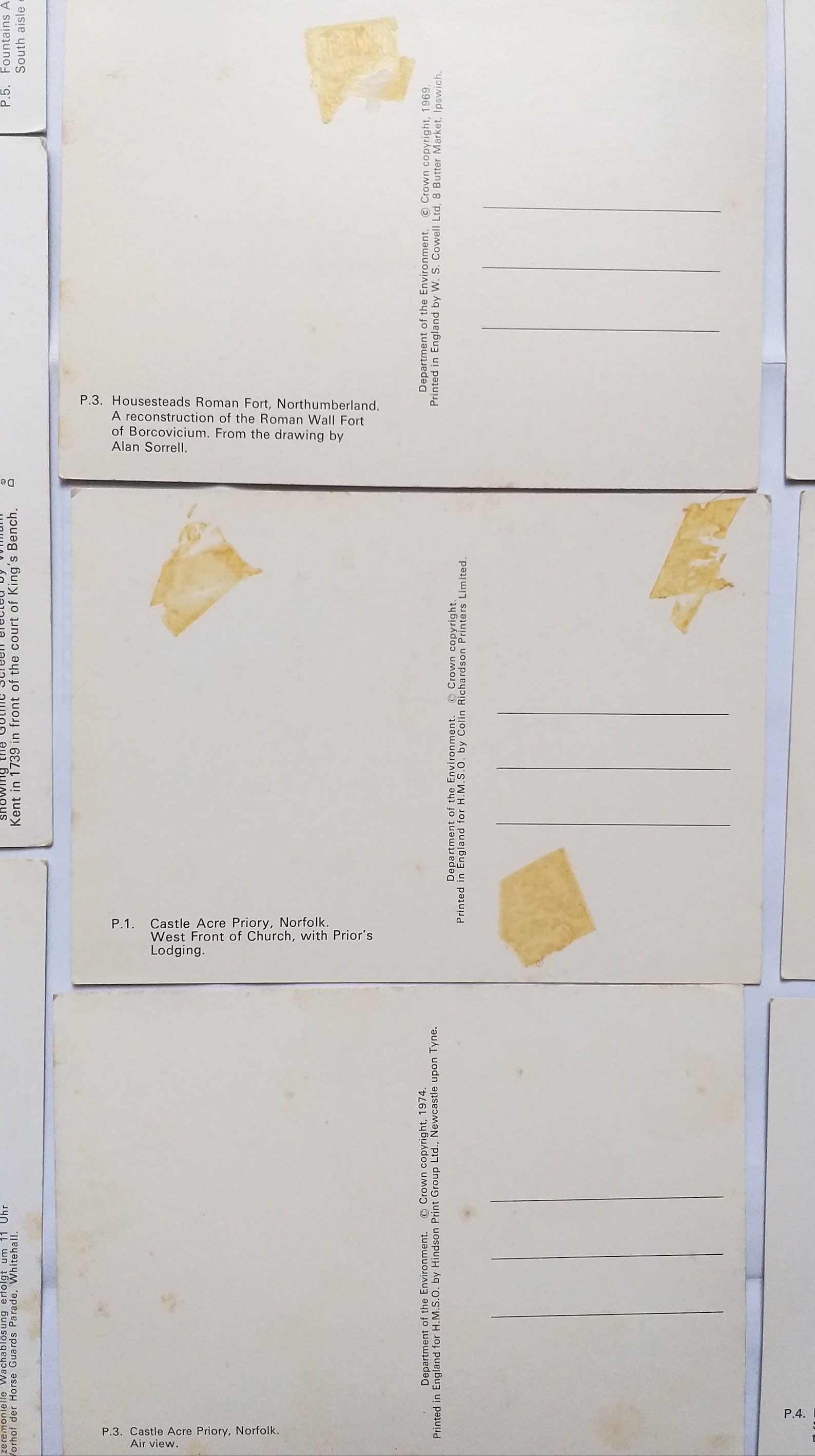 A Set of 11 Vintage British Postcards unused Featuring Landscape, View ...