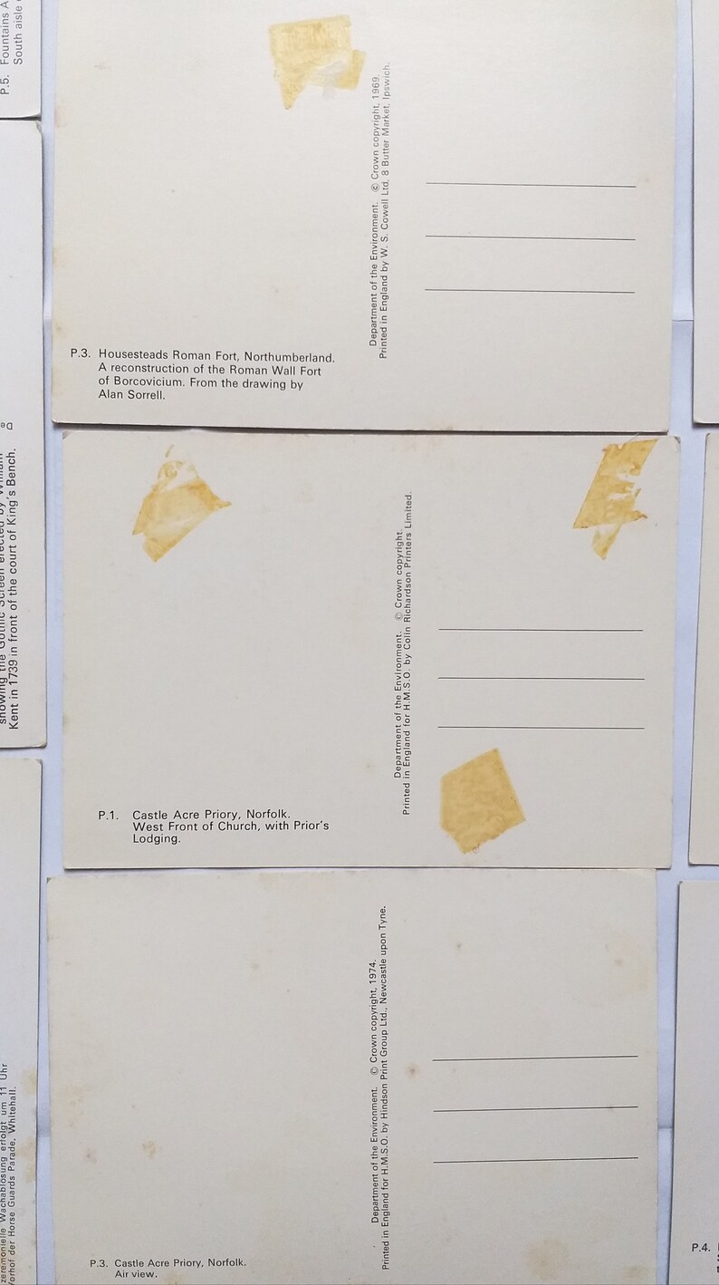 A Set of 11 Vintage British Postcards (unused) Featuring Landscape ...