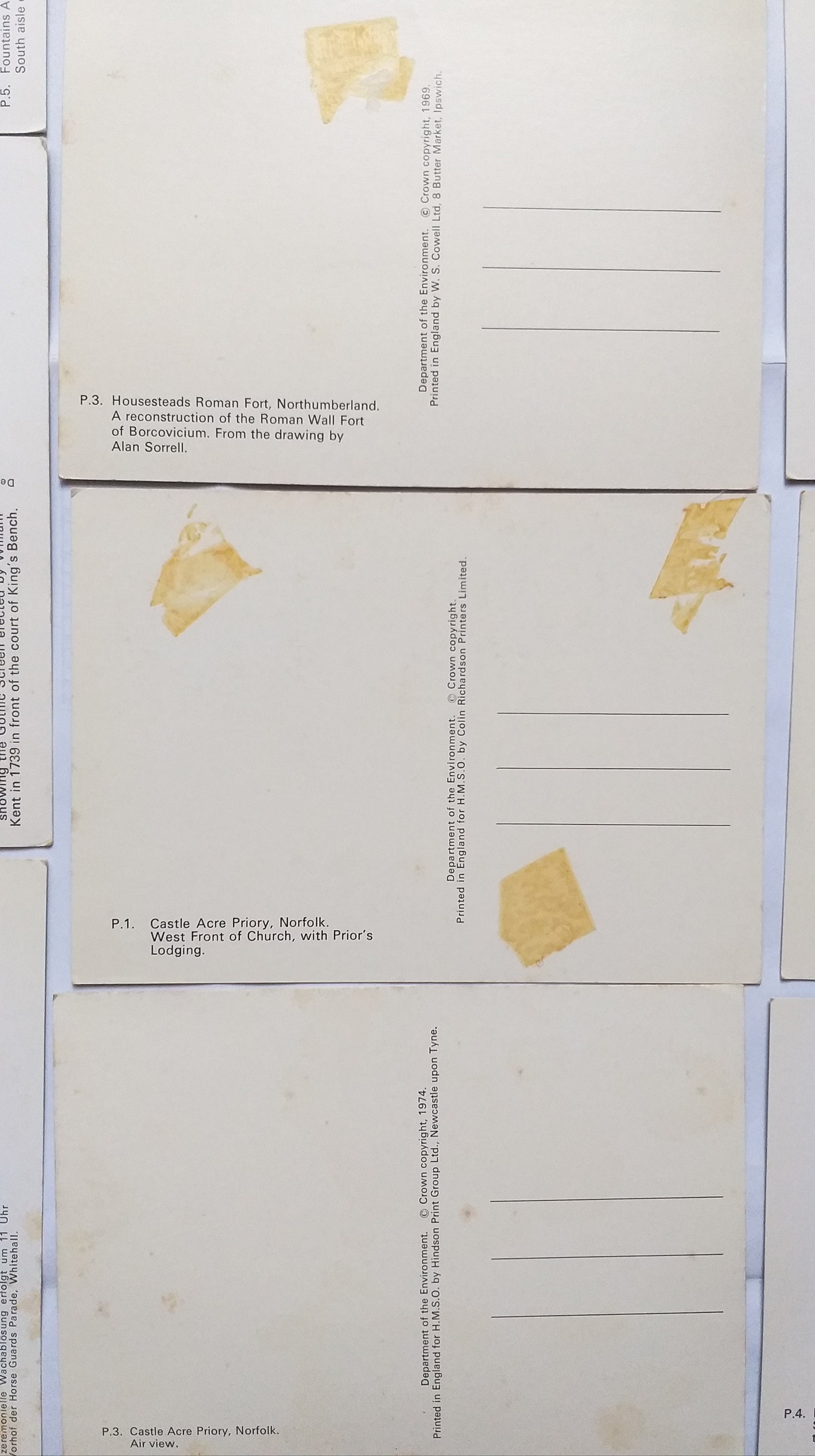 A Set of 11 Vintage British Postcards (unused) Featuring Landscape ...