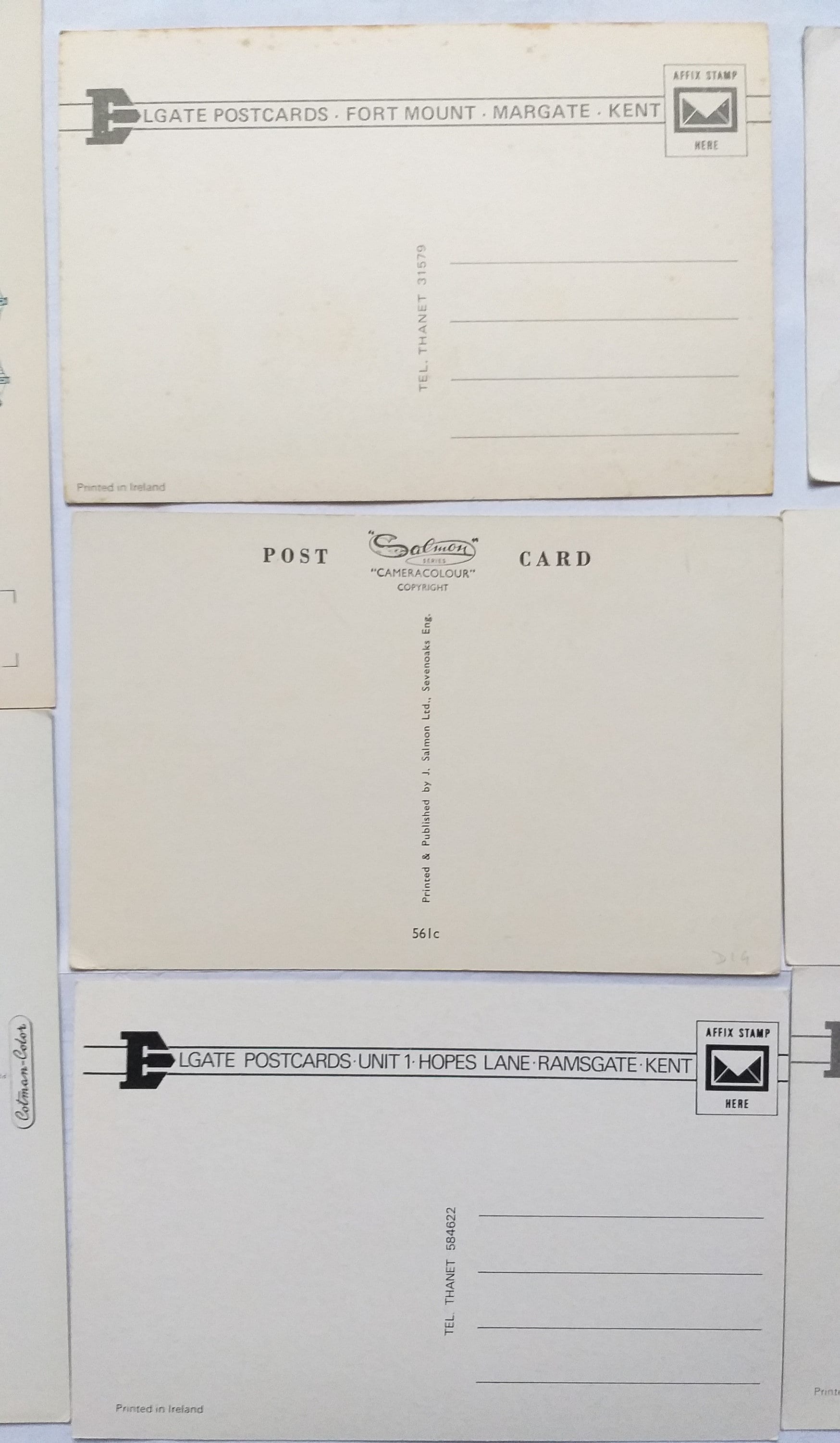 A Set of 8 Vintage British Postcards unused Featuring Landscape, View ...