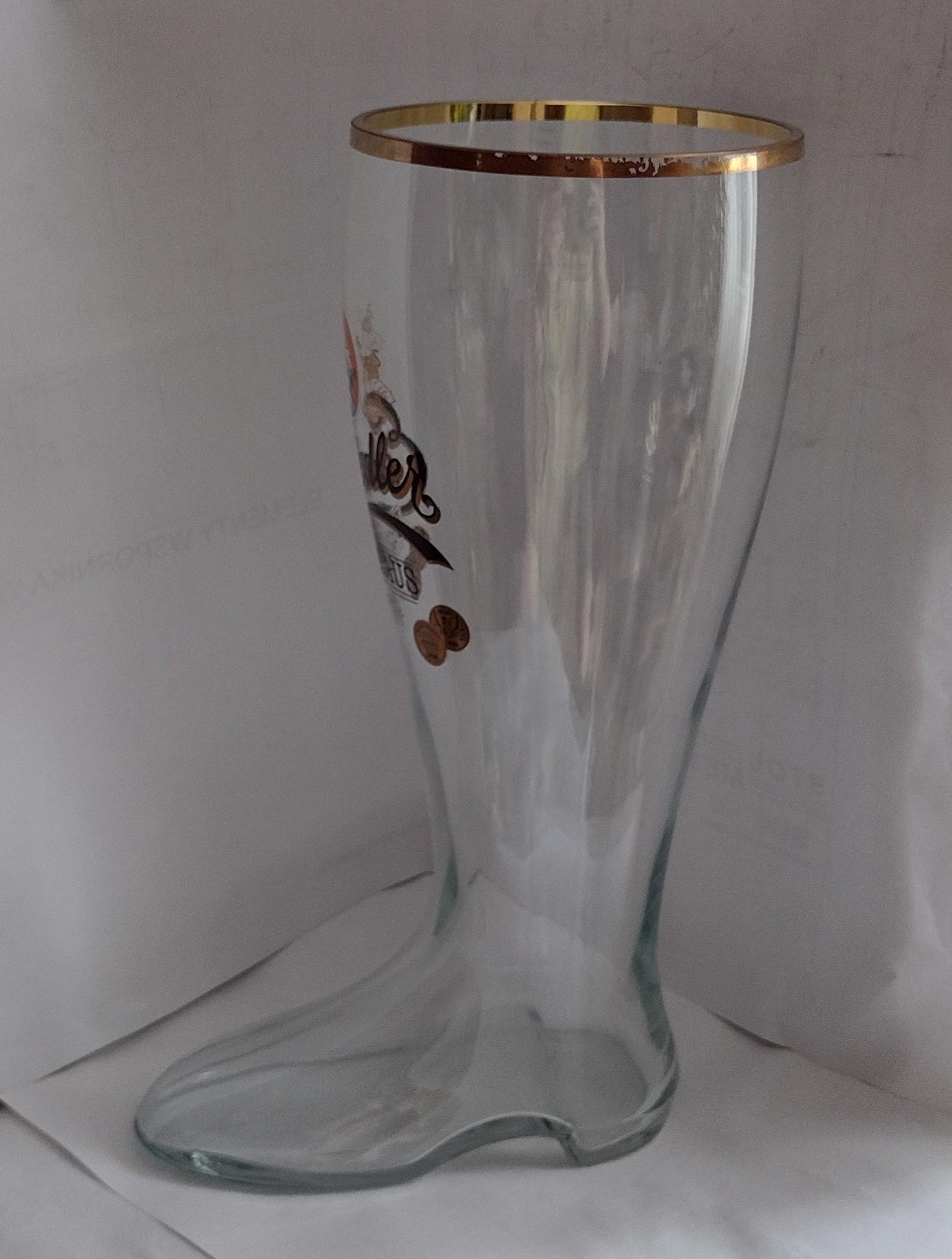 2 Liter Beer Glass Boot Einsiedler Brauhaus, Collectable Big Beer Glass ...