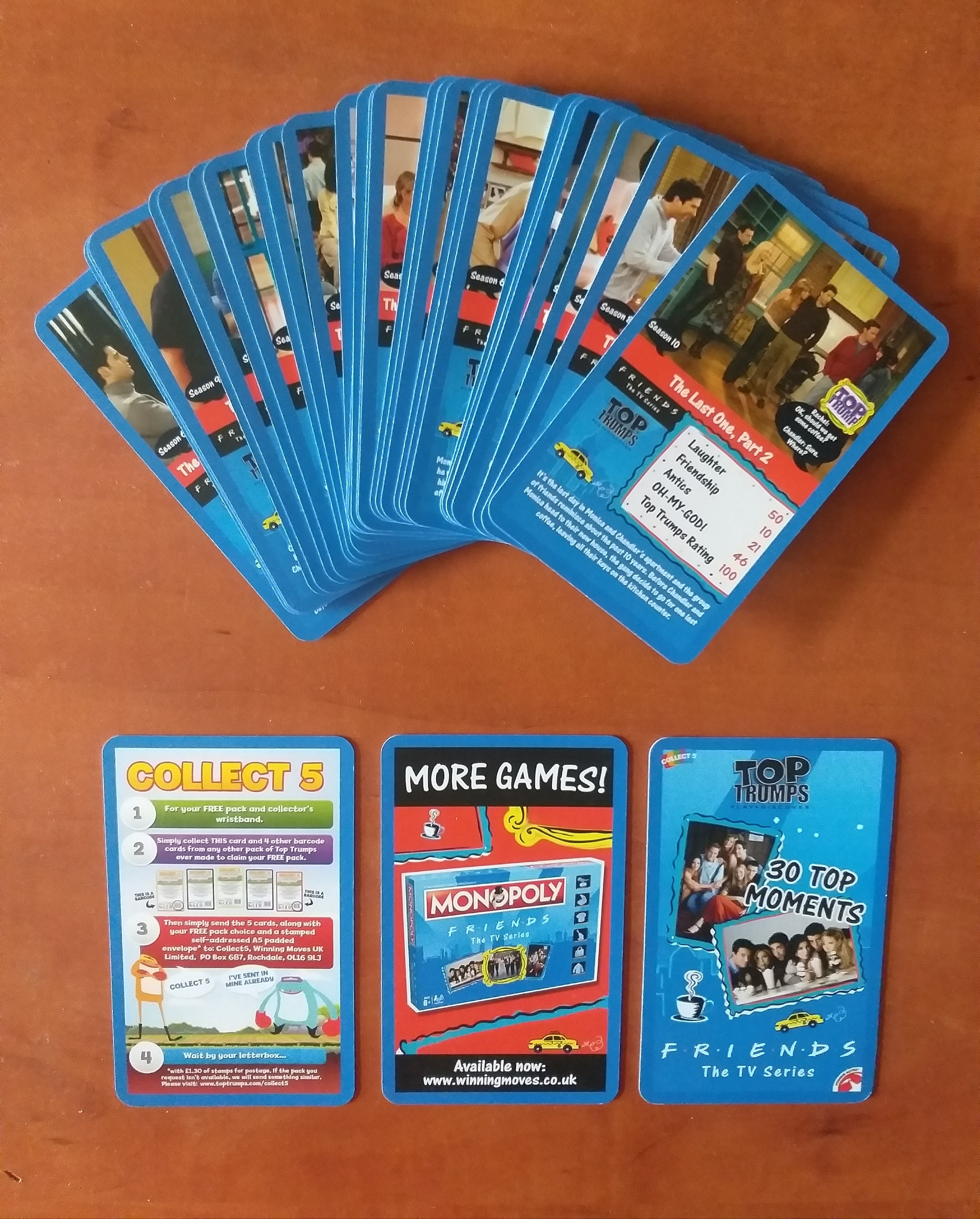 Friends. Top Trumps 30 Top Moments. the TV Series 2018. Moves Cards Set ...