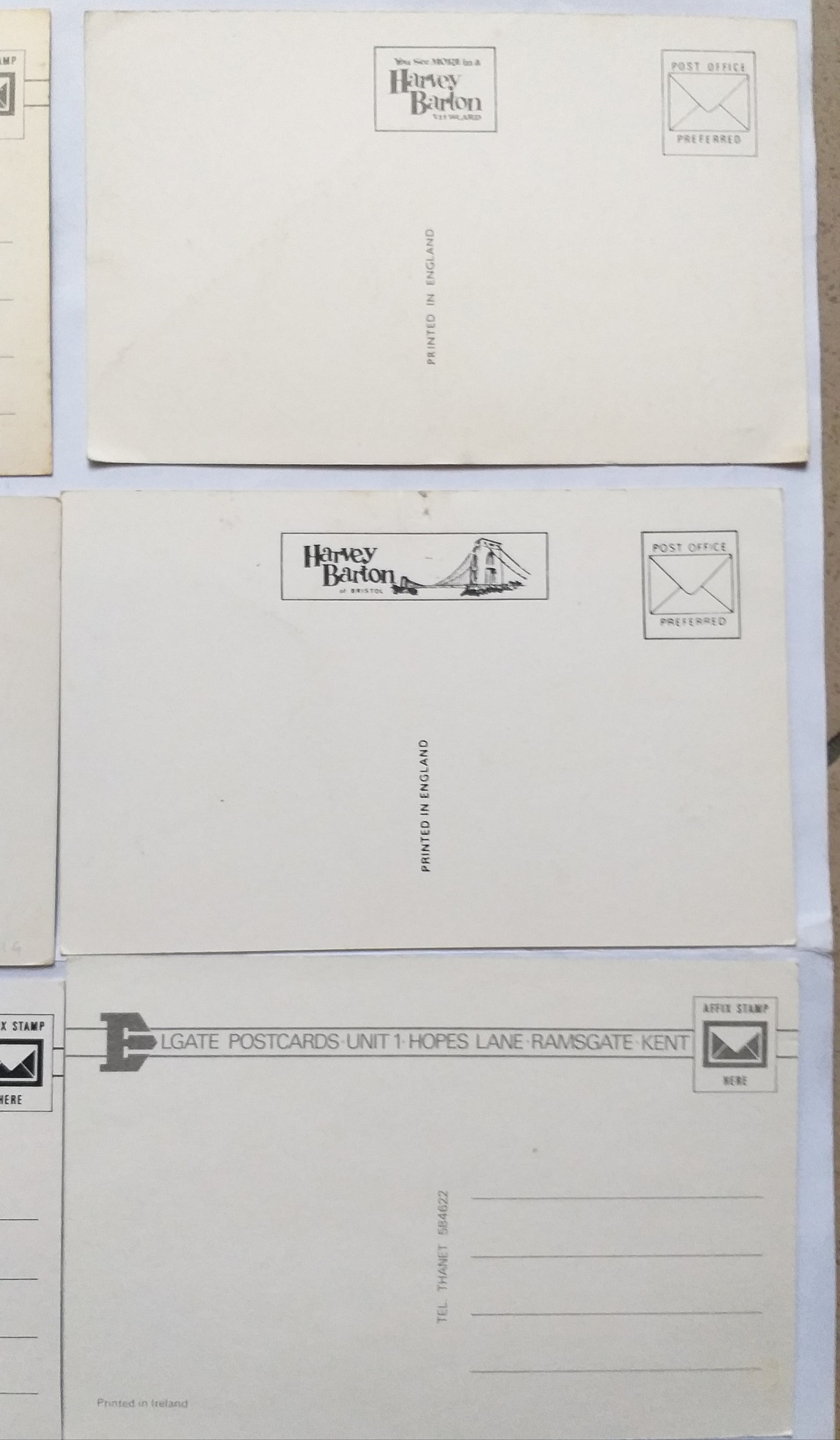 A Set of 8 Vintage British Postcards unused Featuring Landscape, View ...