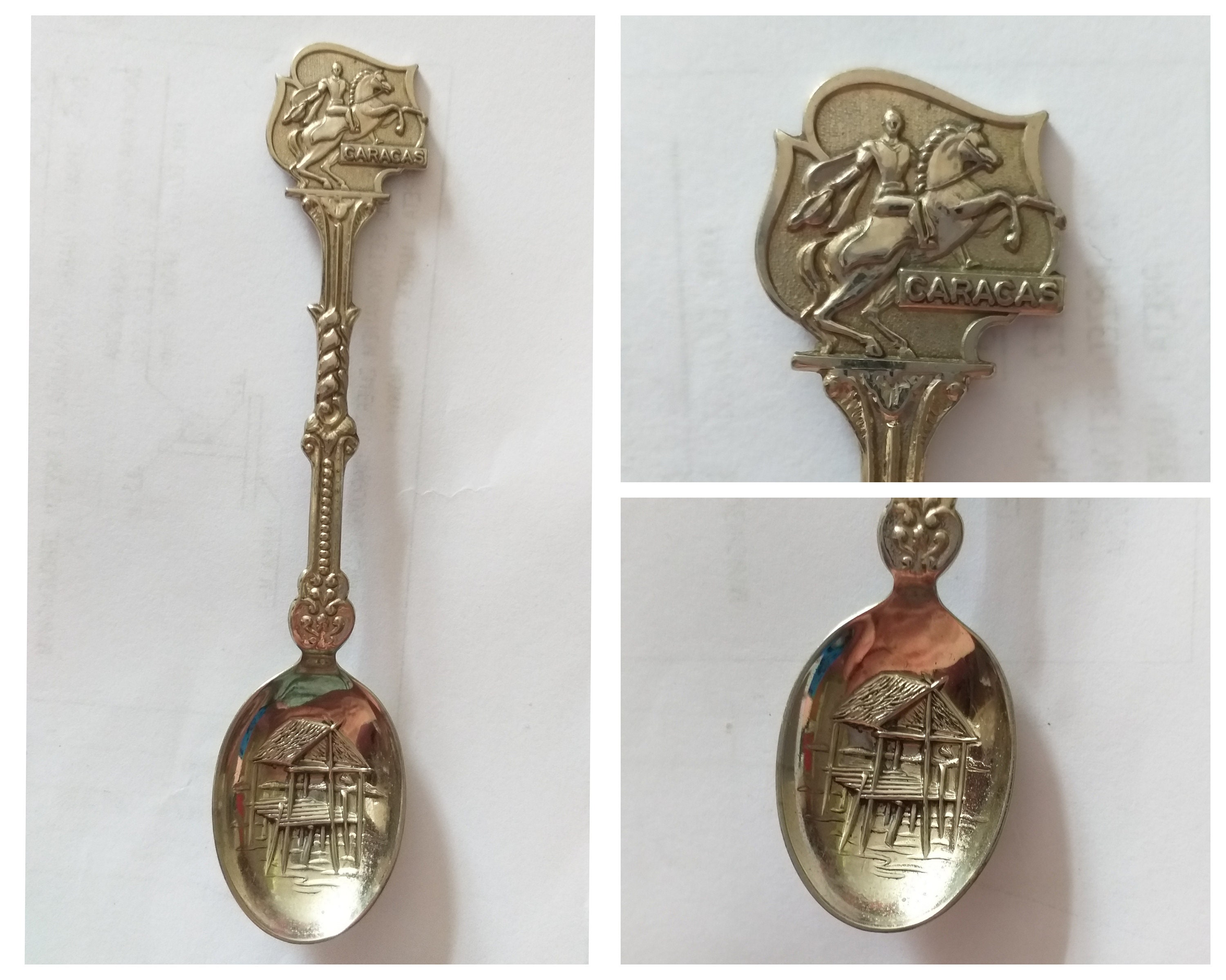 Caracas Venezuela Souvenir Vintage Collectible Silver Plated Spoon ...