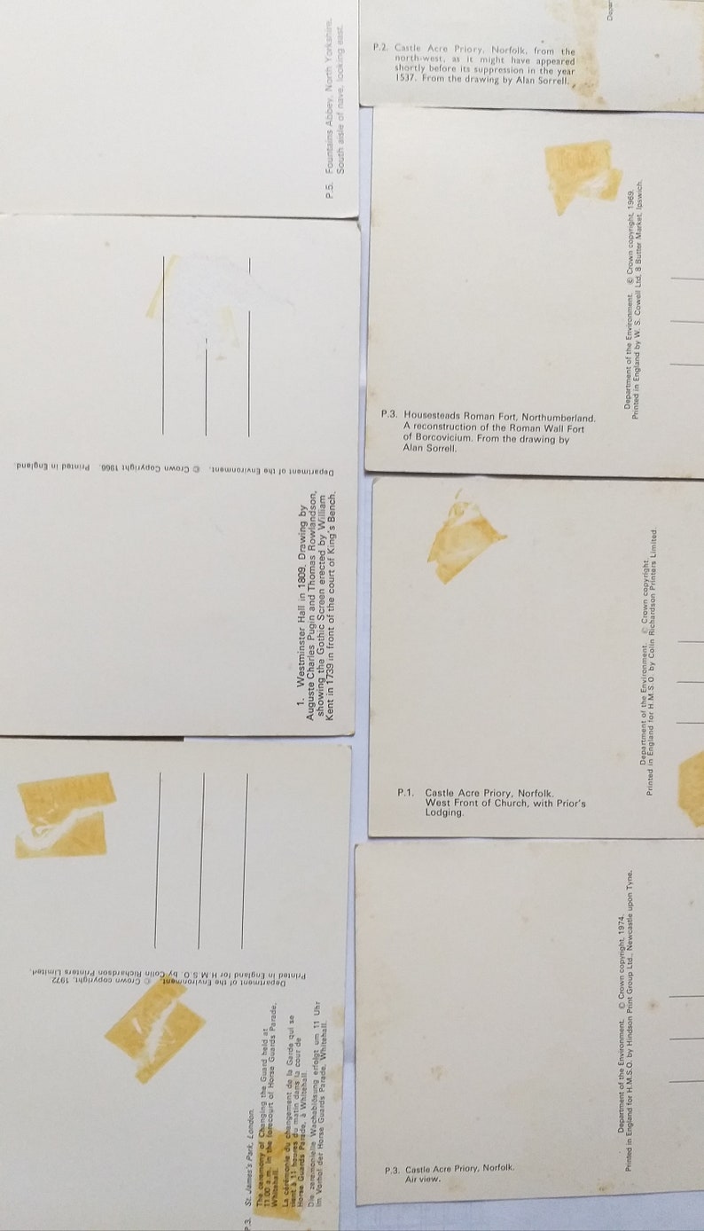 A Set of 11 Vintage British Postcards unused Featuring Landscape, View ...