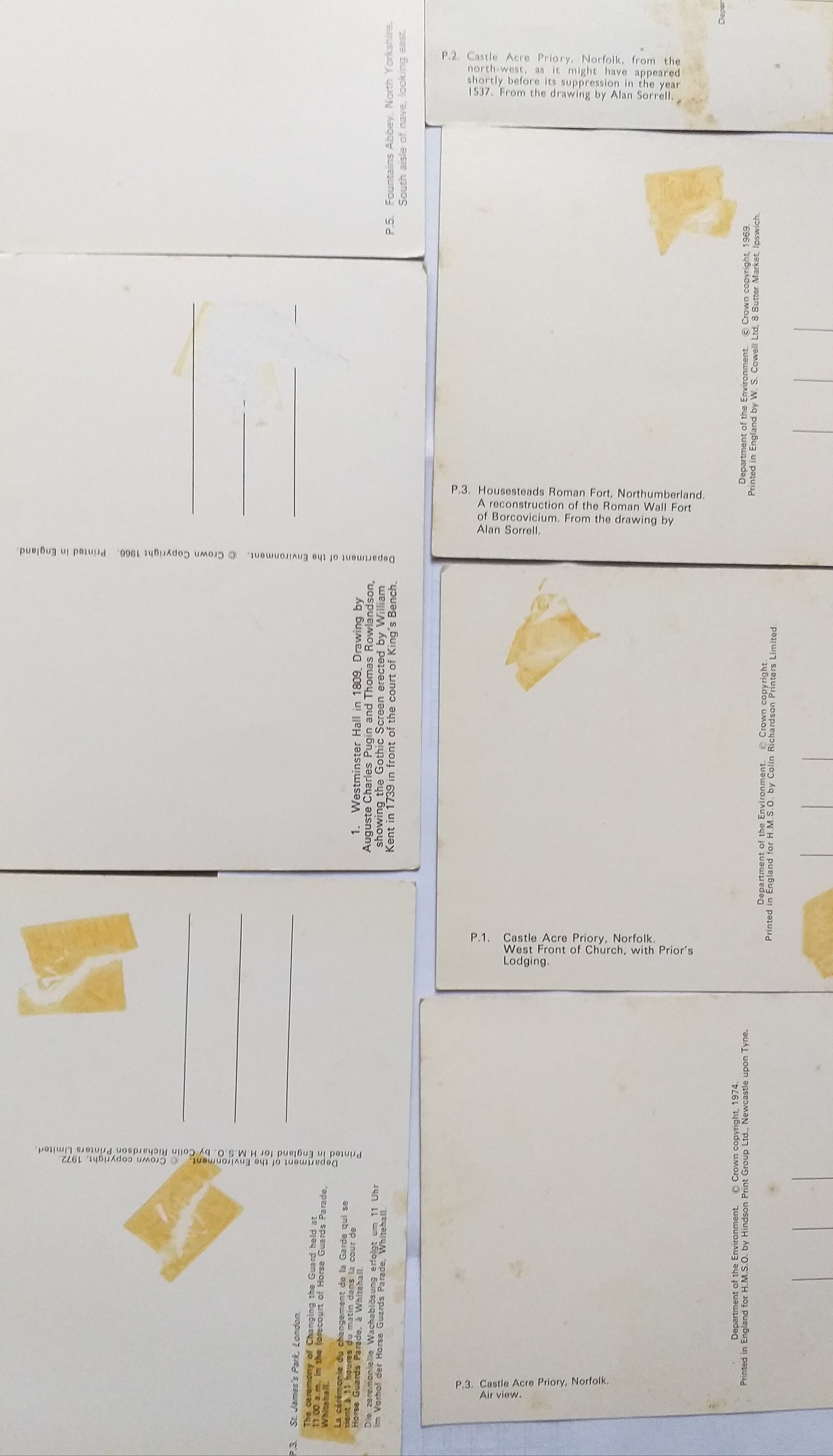 A Set of 11 Vintage British Postcards unused Featuring Landscape, View ...