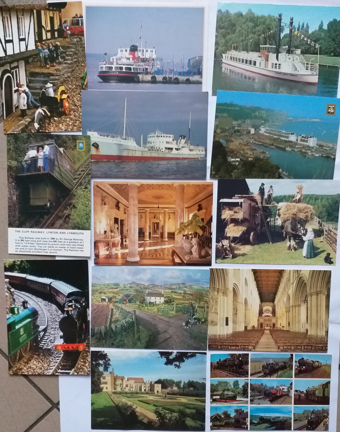 A Set of 13 Vintage British Postcards (used & Unused) Featuring ...